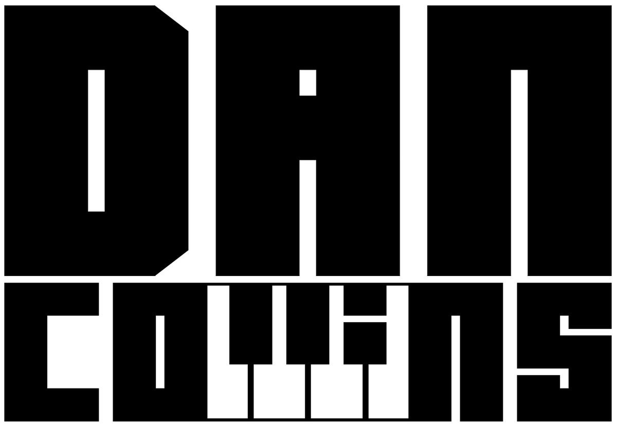 "Dan Collins" Sticker | Dan Collins and a Piano