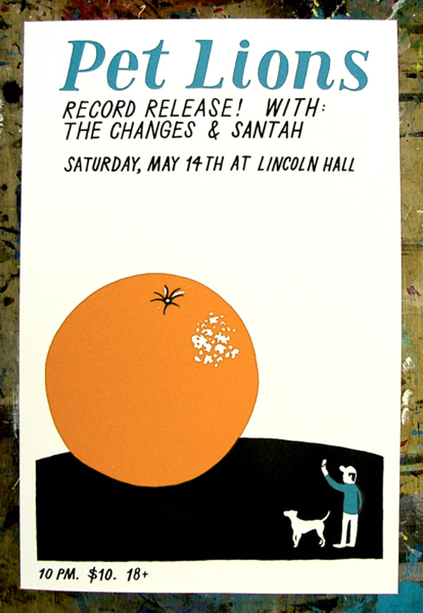 Houses Record Release Show Poster | Pet Lions