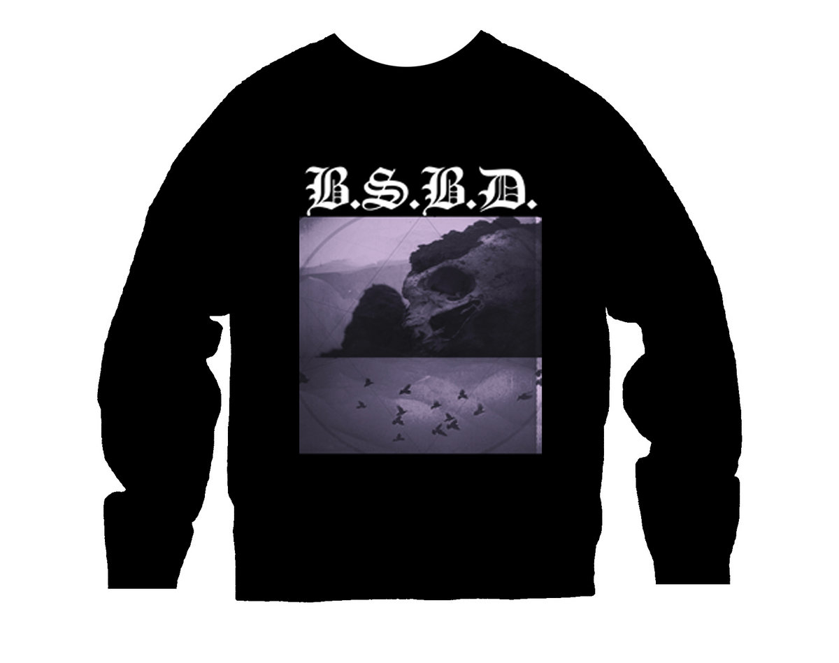 BSBD "GLACIAL SKULLS" BLACK CREWNECK SWEATSHIRT | Blue Sky Black Death