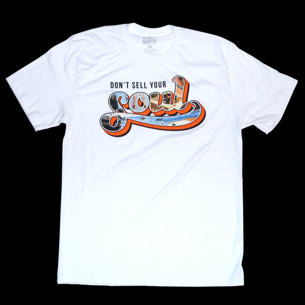 Don't Sell Your Soul T-Shirt (Black/White/Silver) | Ubiquity Records