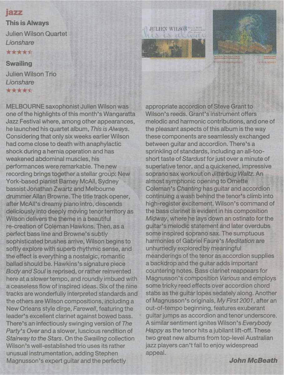 Swailing | Julien Wilson