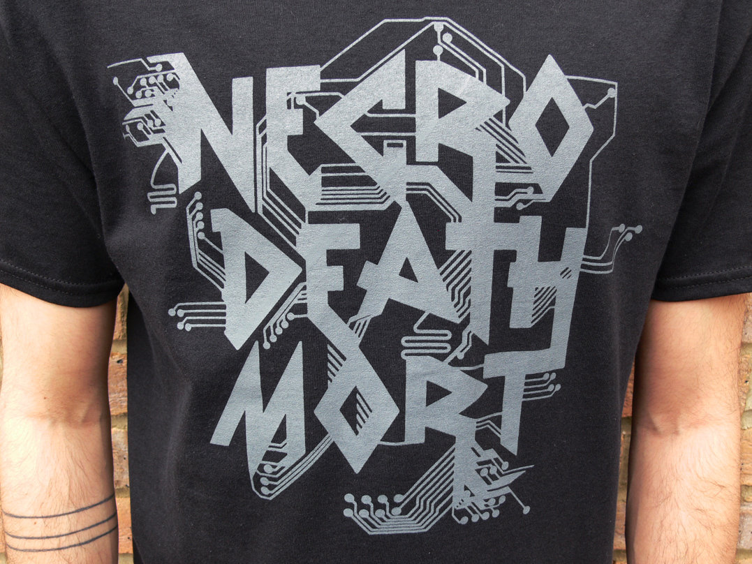 Square logo t-shirt design (black/grey) | Necro Deathmort