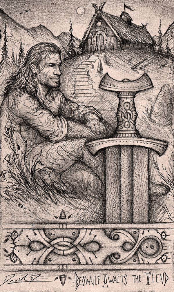 Beowulf Art Print by David DelaGardelle | SwordSong Records