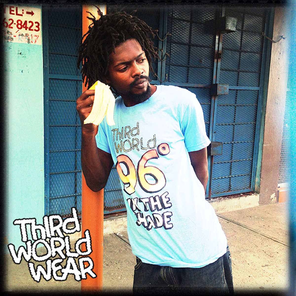 "96 Degrees In The Shade" T-Shirt in Caribbean Blue | THIRD WORLD