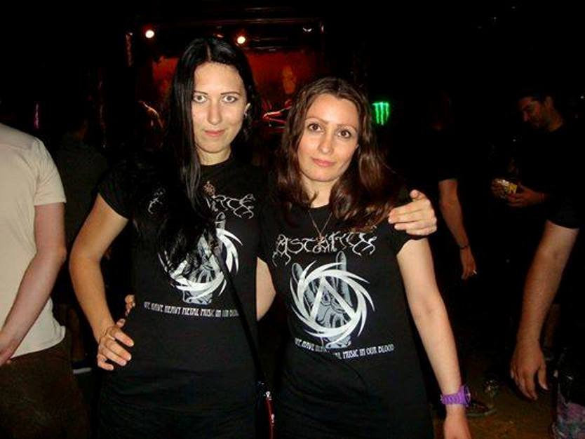 ASTARTE -T-SHIRT- SILVER PRINT -WE HAVE HEAVY METAL MUSIC IN OUR BLOOD ...