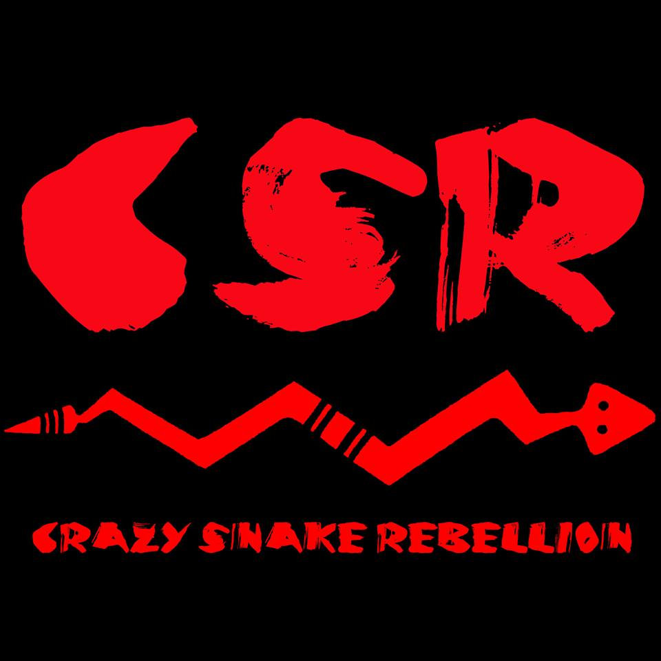 Crazy Snake Rebellion T-shirt, red logo on Black T | Crazy Snake Rebellion