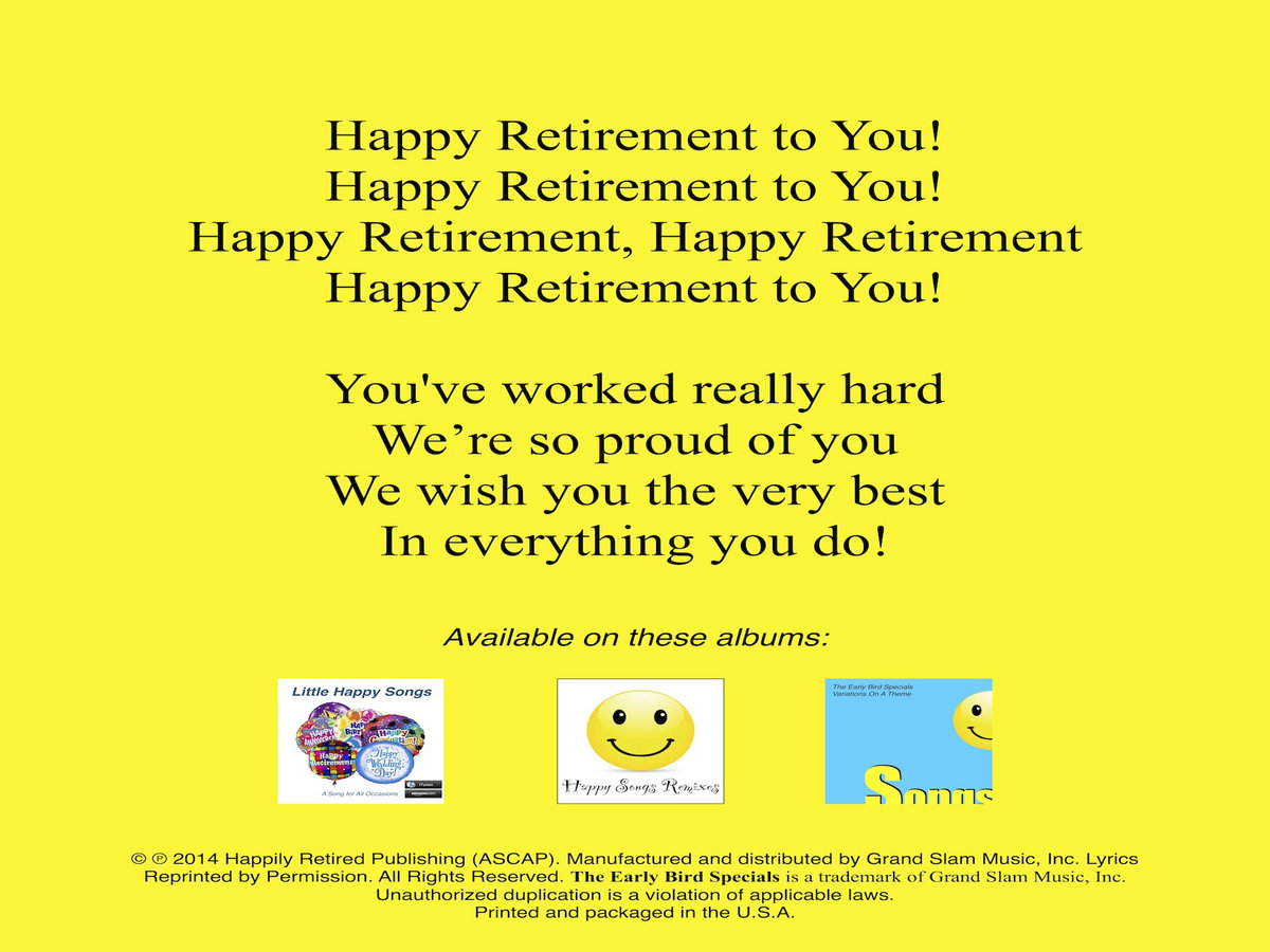 Happy Retirement [CD] | The Early Bird Specials