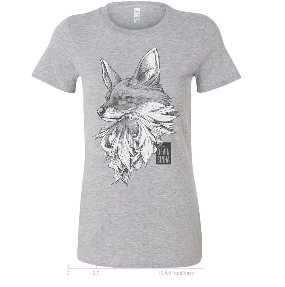 Fox T-shirt - Grey | Devin Sinha