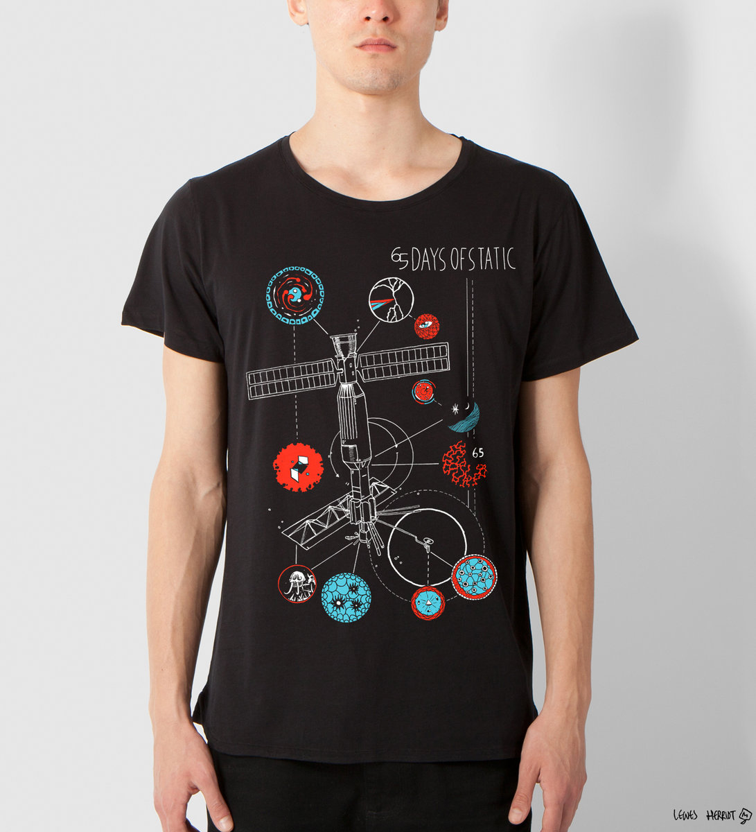 65daysofstatic 'Satellite' t-shirt | Bird's Robe Records