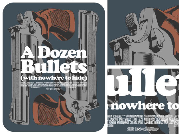 'A Dozen Bullets' - Film Poster (A3) | Moonshake Design