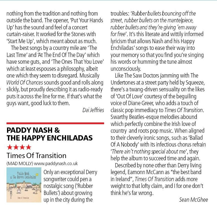 Times of Transition | Paddy Nash & The Happy Enchiladas | Paddy Nash