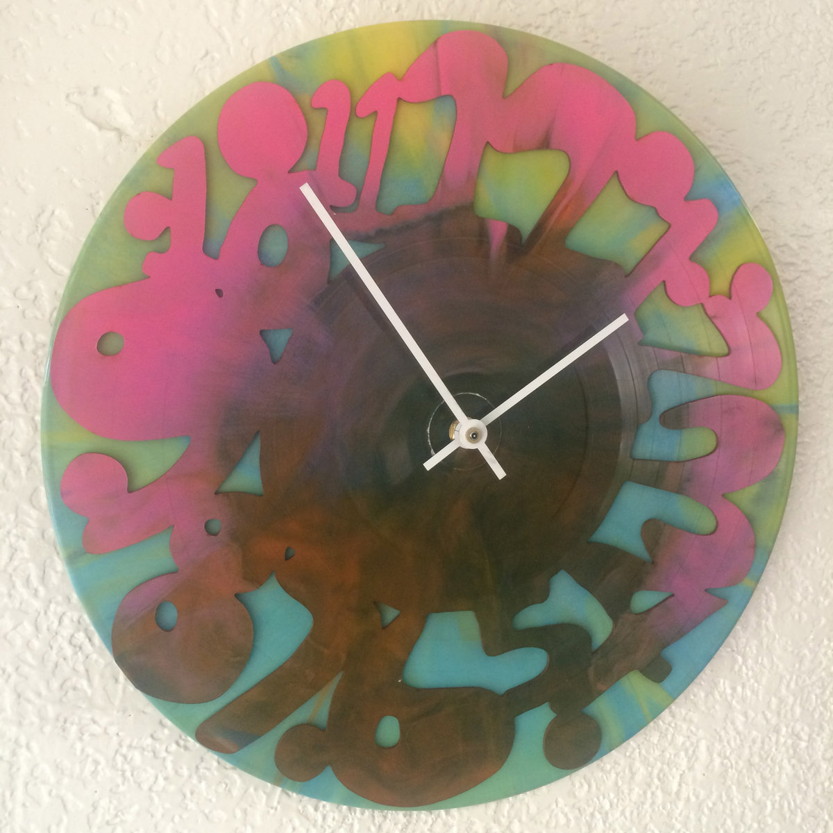 Double Decker Hand Poured, Laser Cut, Vinyl Record, Clock | New Fumes