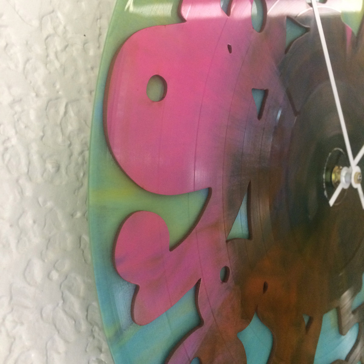 Double Decker Hand Poured, Laser Cut, Vinyl Record, Clock | New Fumes