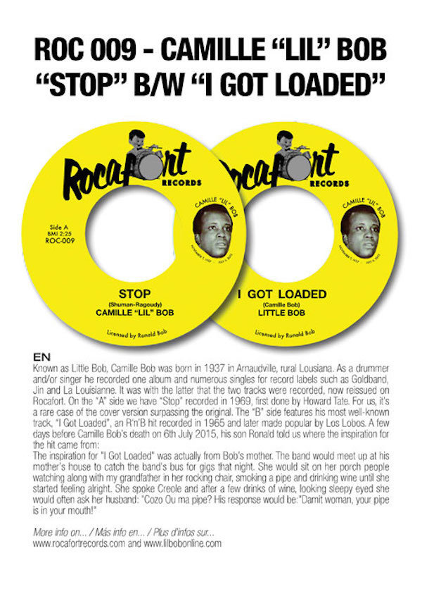"Stop" b / w "I Got Loaded" | Camille Bob | Rocafort Records