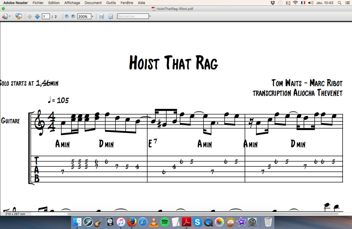 Hoist That Rag - Tom Waits / Marc Ribot | Aliocha Thevenet
