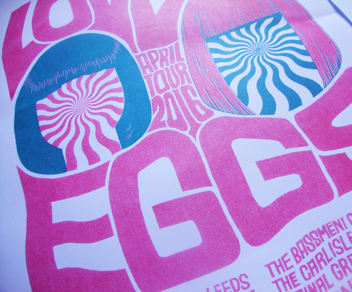 The Lovely Eggs - April 2016 Tour (A3) | Moonshake Design