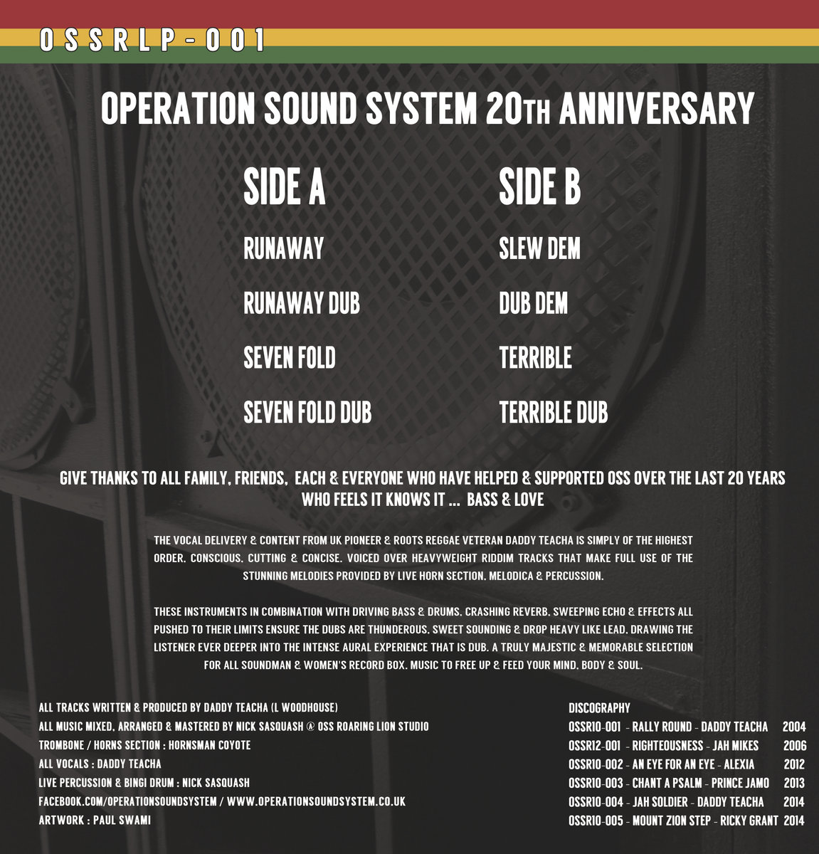 Daddy Teacha & Operation Sound / Vocal & Dub Showcase LP | Operation ...