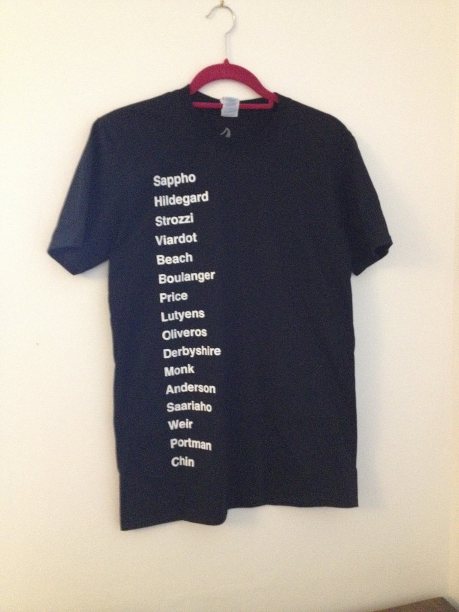 "Classic" Female Composers T-shirt - Black | Juice Vocal Ensemble