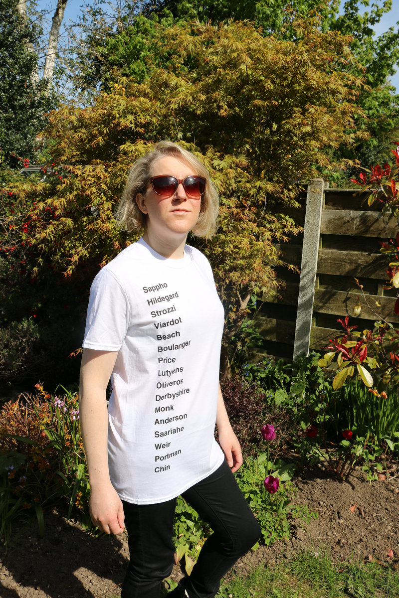 "Classic" Female Composers T-shirt - White | Juice Vocal Ensemble