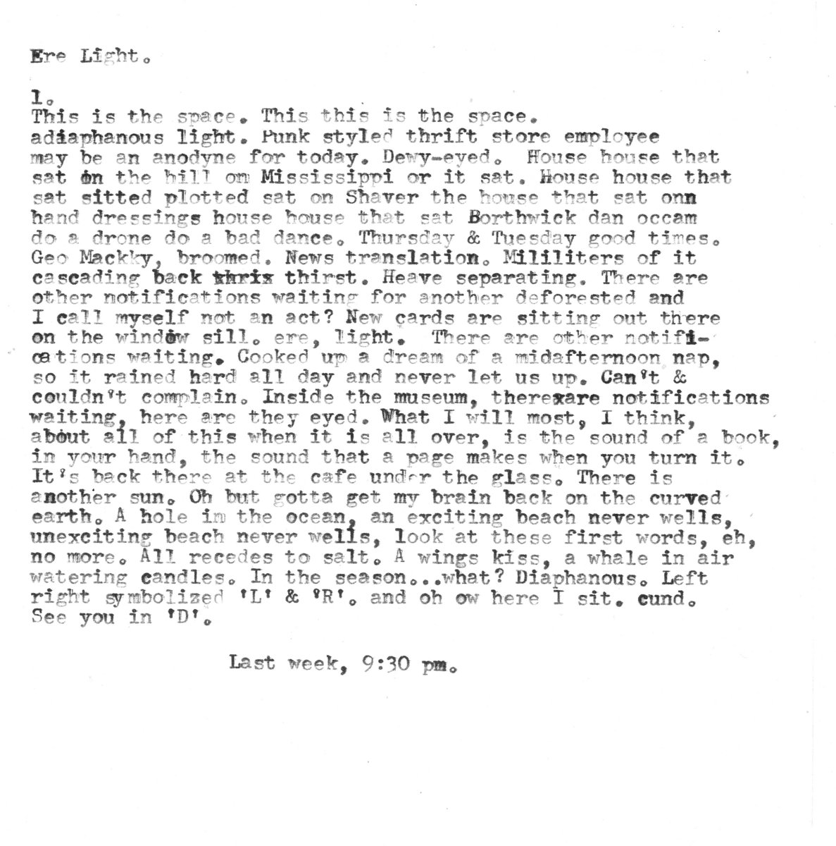 unread #193 | chadwick d. ferguson | unread