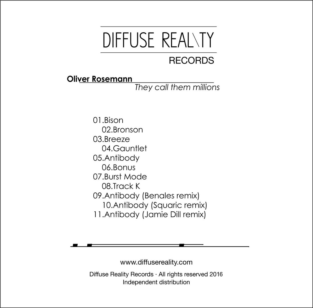 Oliver Rosemann album with remixes of Benales, Squaric & Jamie Dill | Diffuse Reality Records