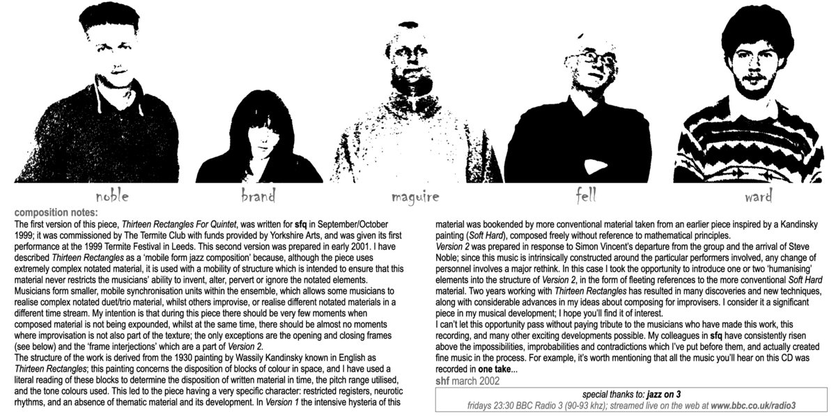Thirteen Rectangles | SFQ | Bruce's Fingers