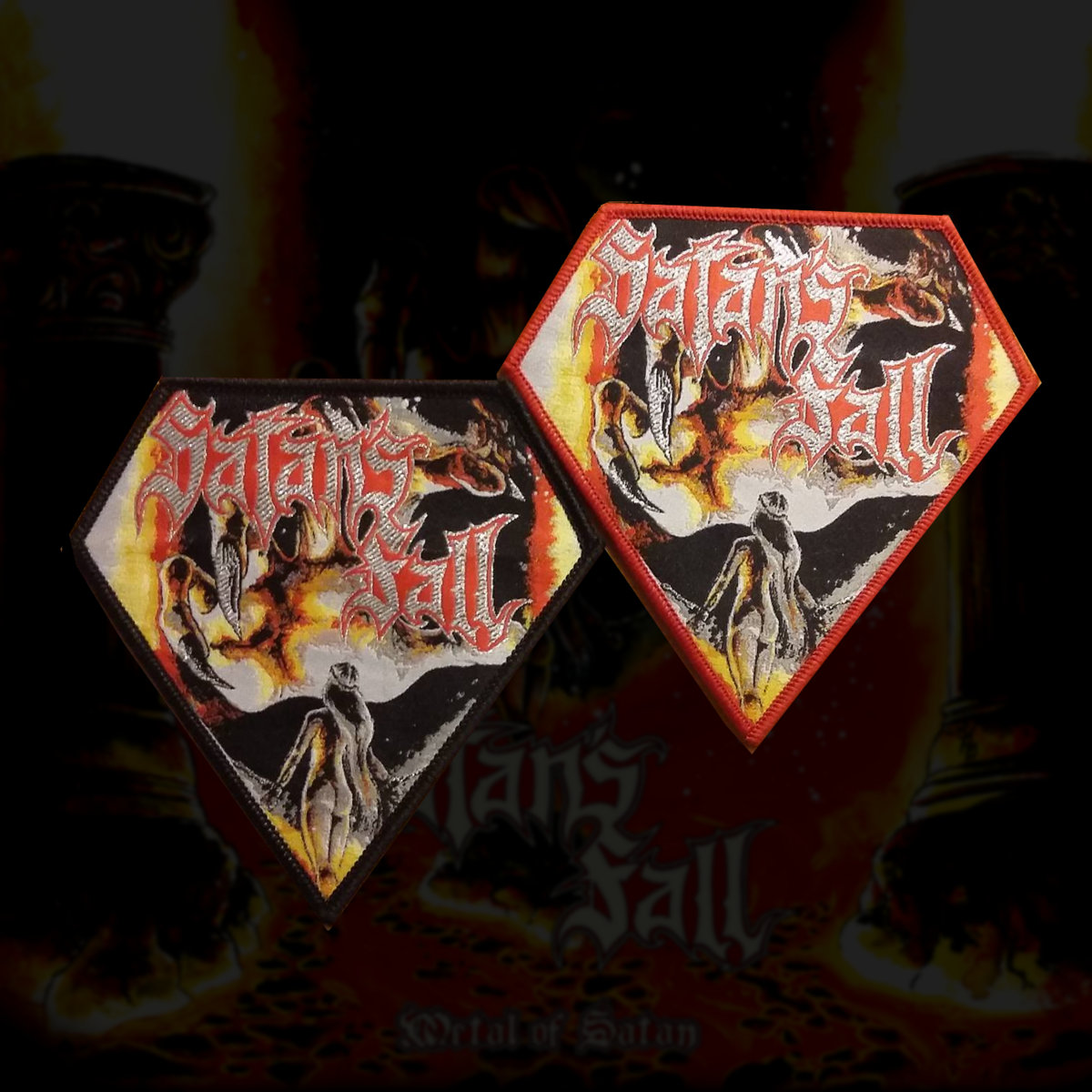"Metal of Satan" woven patch (black & red) | Satan's Fall