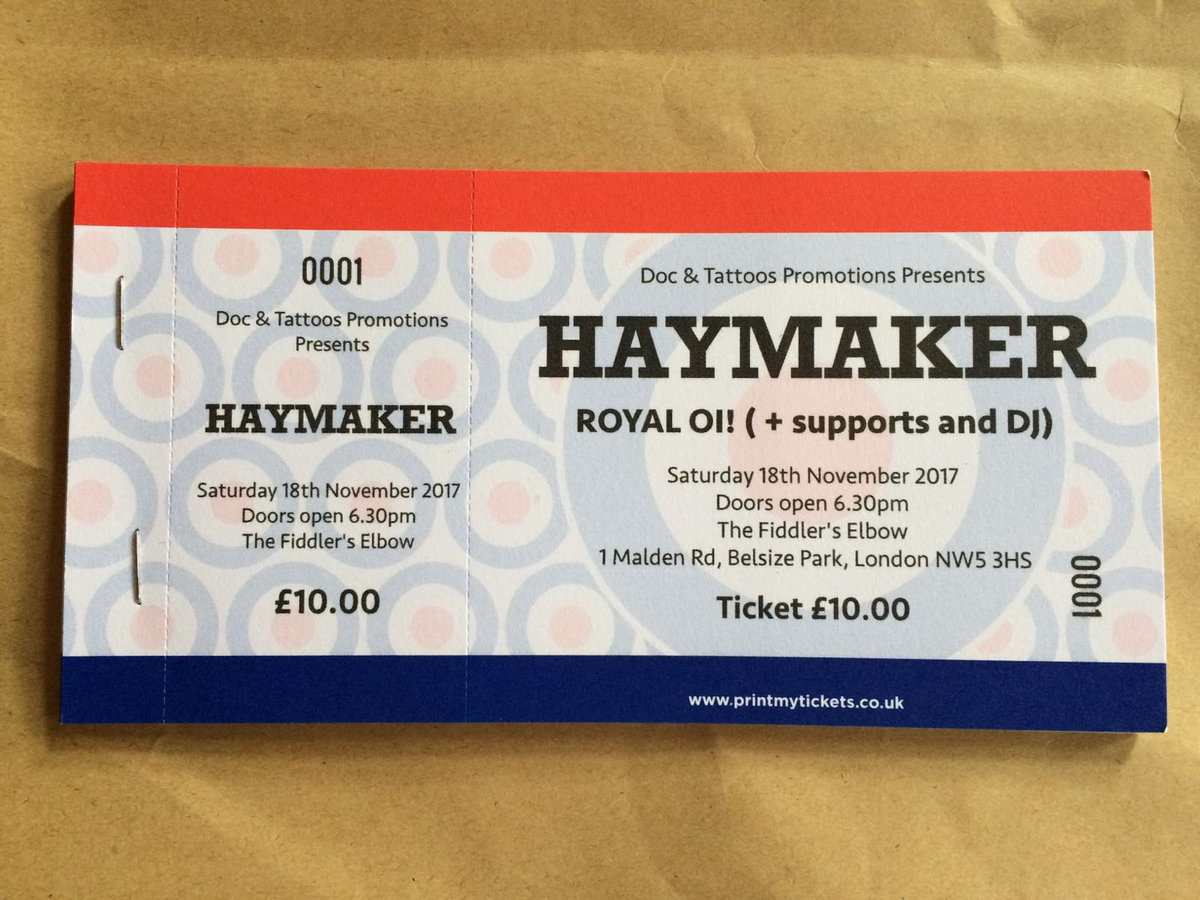Haymaker + Royal Oi! London Nov 18th 2017 | Royal Oi!