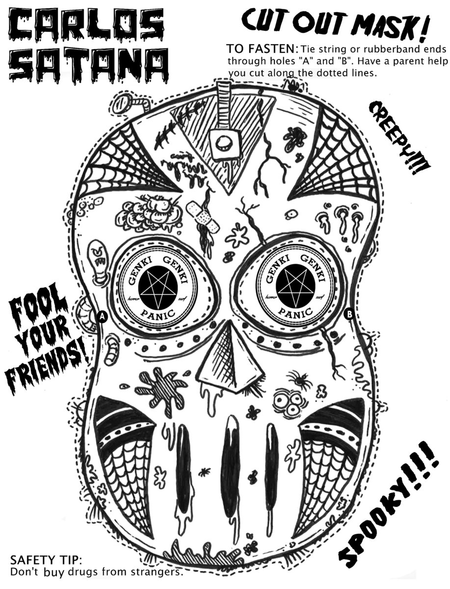 Cereal Box Style Cutout Masks | Genki Genki Panic