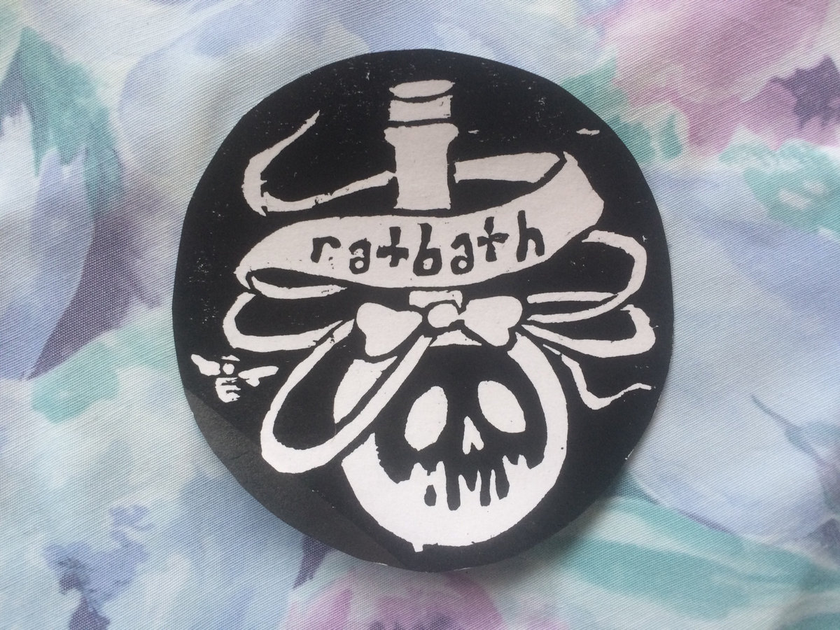 woodcut relief-print sticker | ratbath