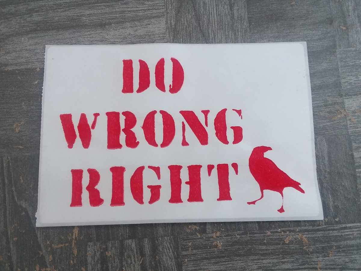 Stencil Sticker | Do Wrong Right