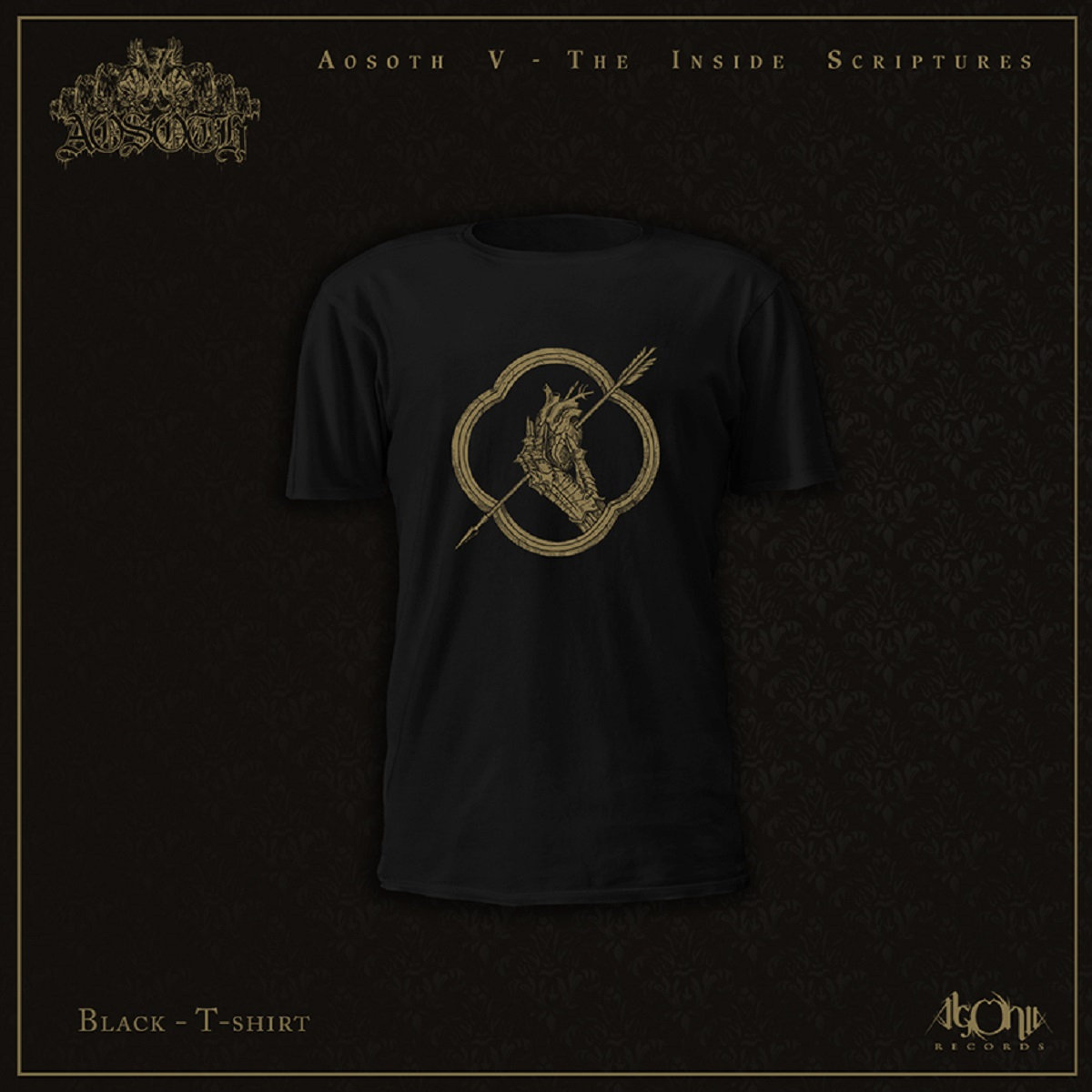 Aosoth - "V" Black T-shirt | Agonia Records