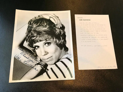 Vintage 1968 Vicki Lawrence With Letter Signed Autographed Original ...