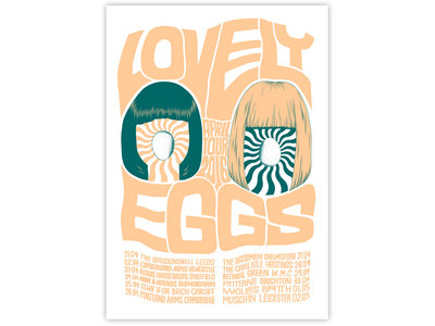 The Lovely Eggs - April 2016 Tour (A3) | Moonshake Design