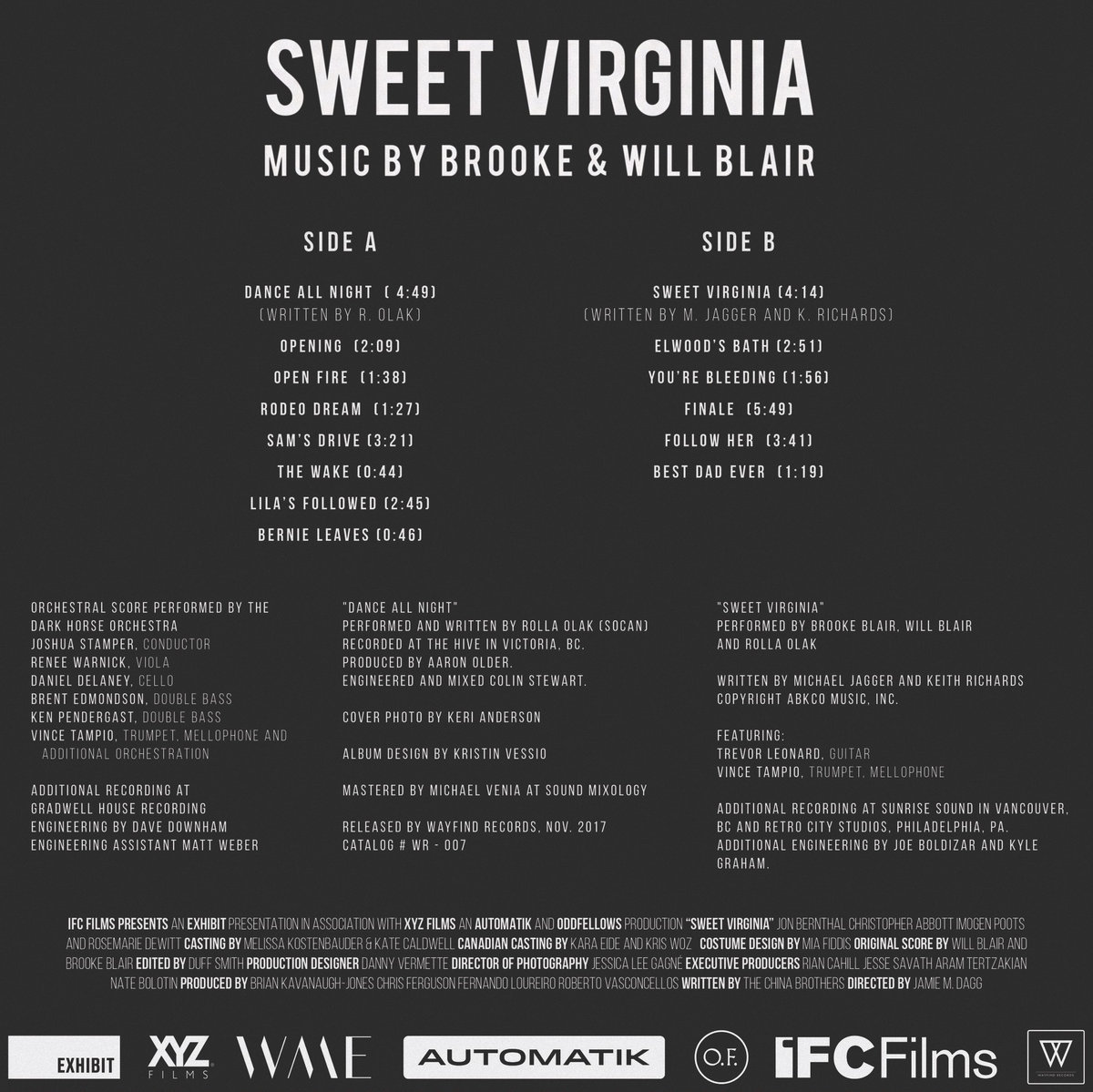 Sweet Virginia (Original Motion Picture Soundtrack) | Brooke Blair ...