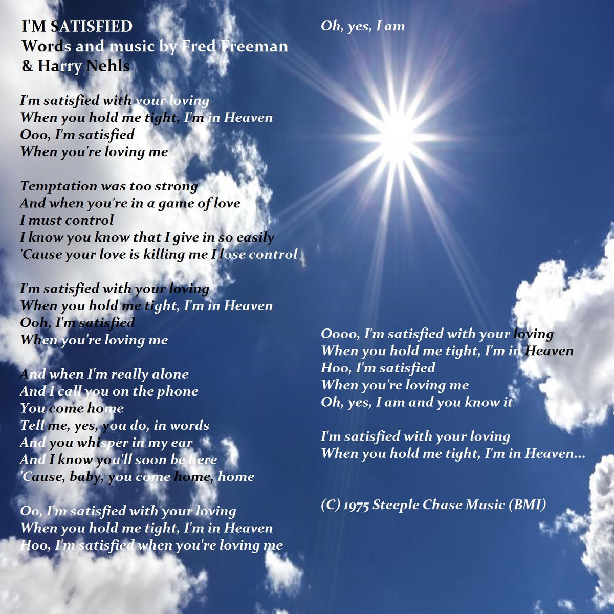 I'm Satisfied | Polly Cutter