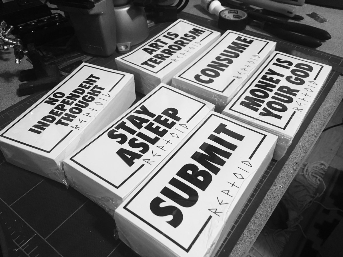 "They Live" Inspired Stickers (INDIVIDUAL) ALL STOLEN, TEMPORARILY OUT ...