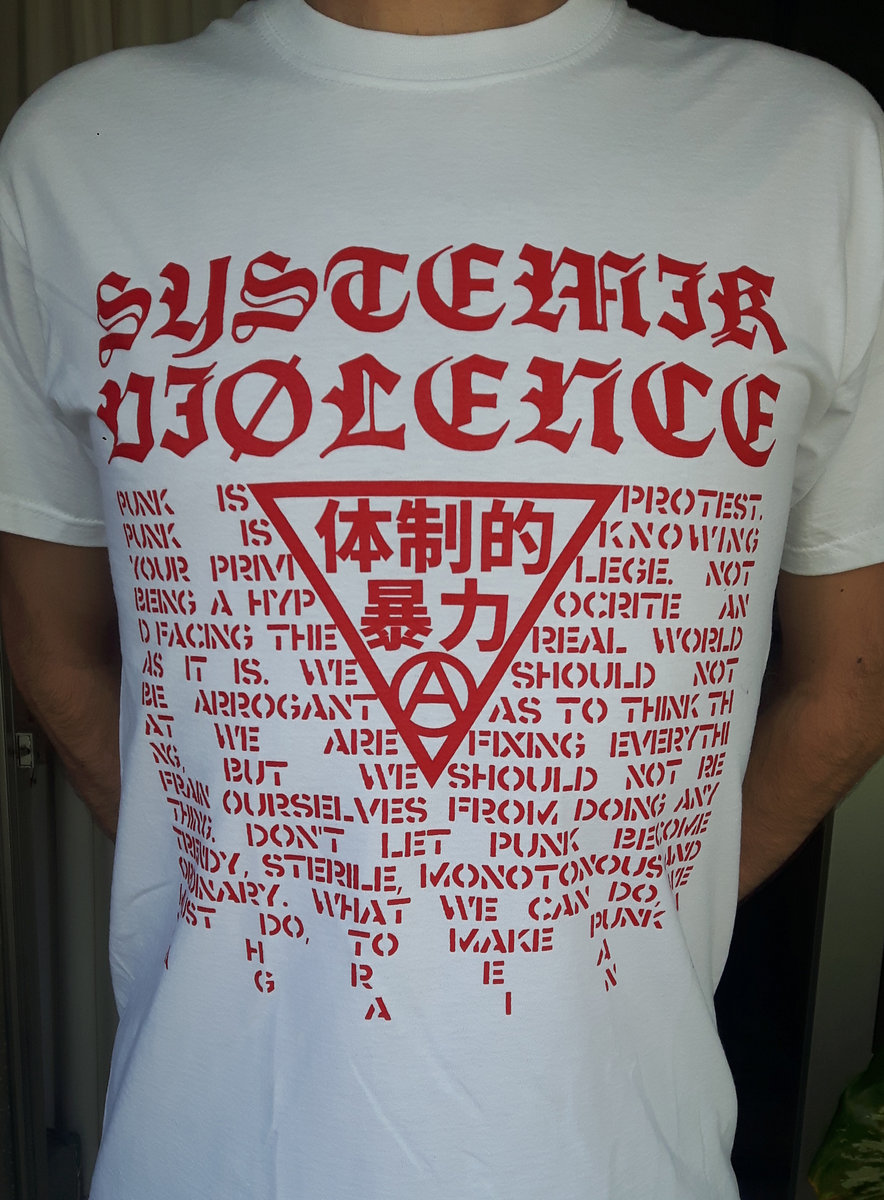 "Punk is Protest" White T-shirt | Systemik Viølence