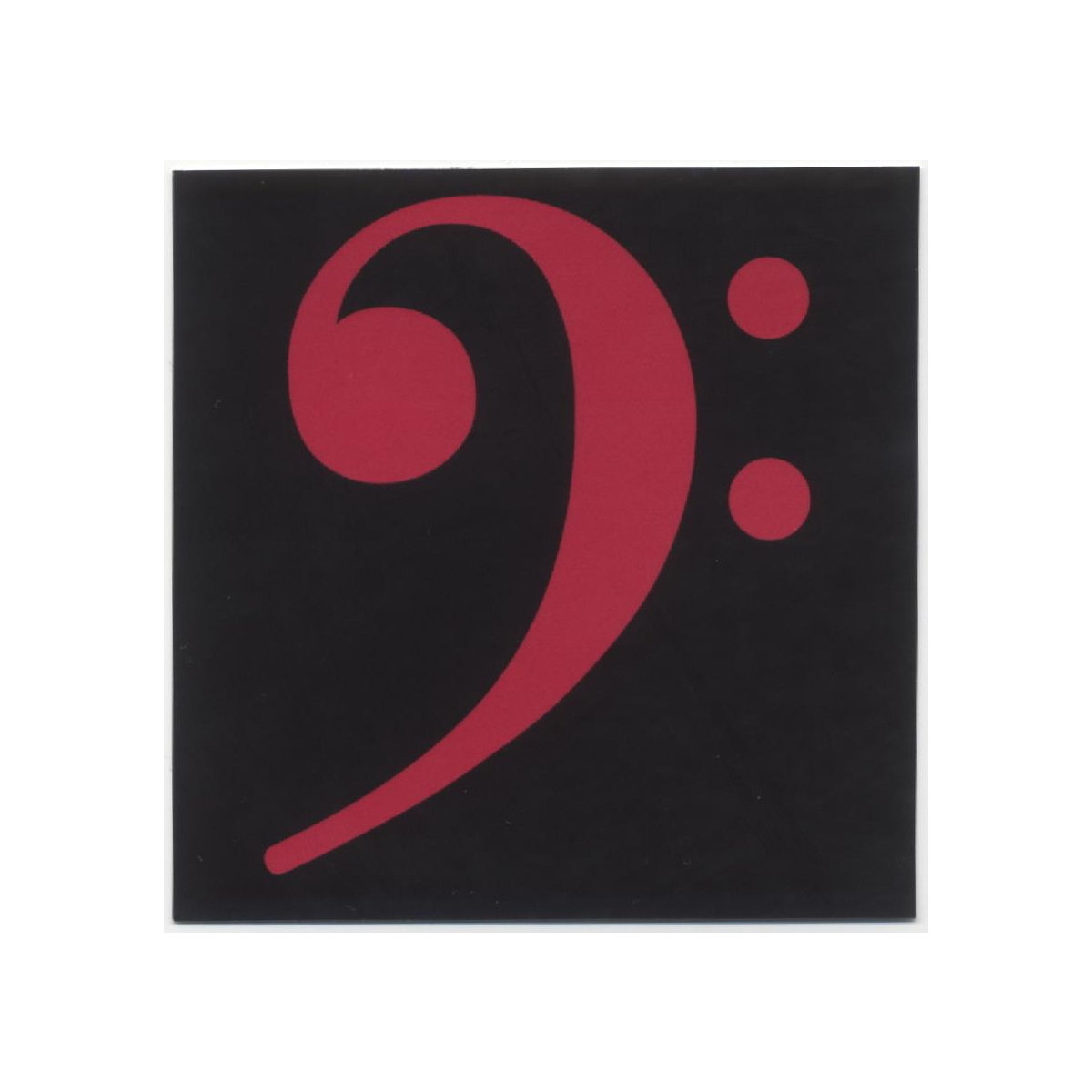 Bass clef stickers - red (set of 6) | Costas Andreou