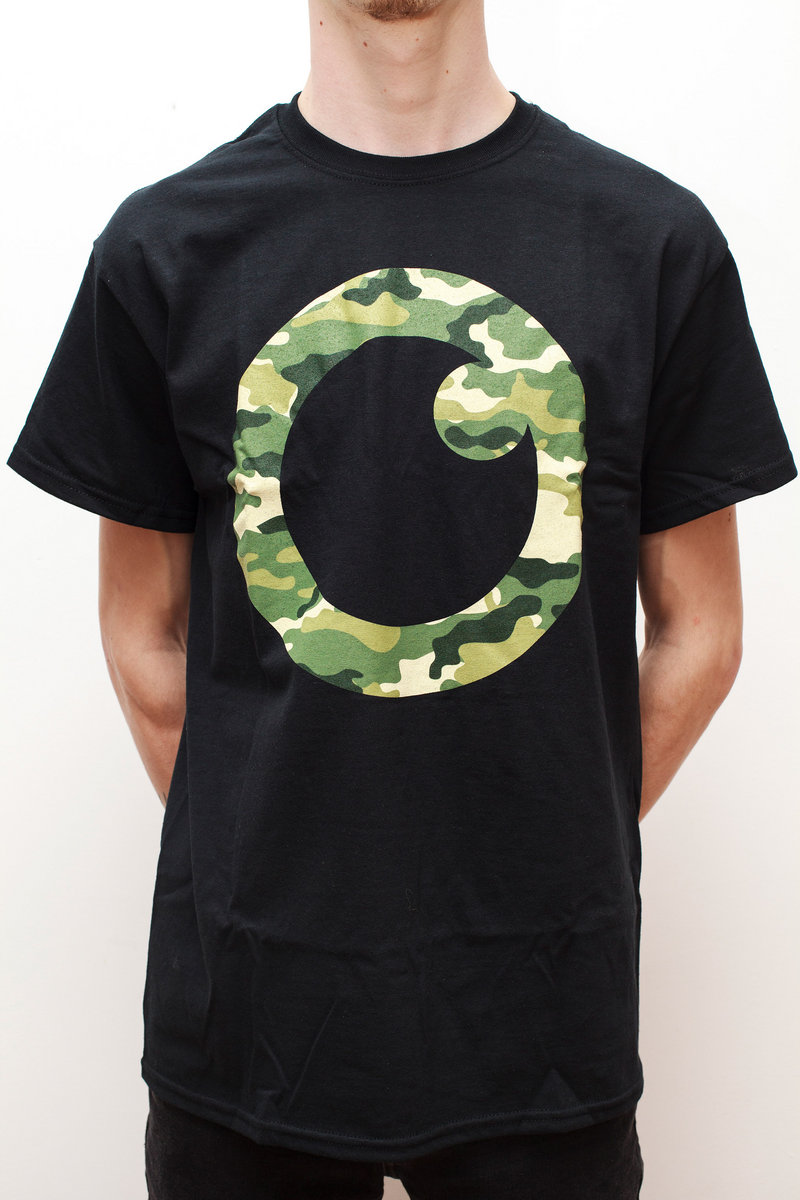 SH06BLK - Fokuz Green Camo Logo Shirt | Fokuz Recordings