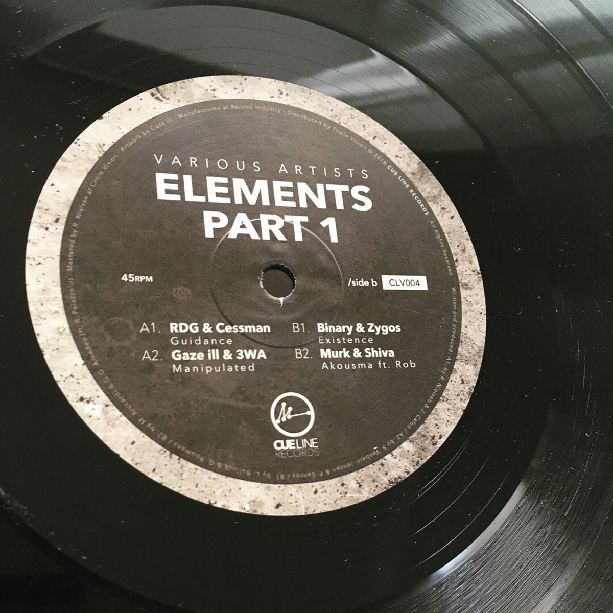 Various Artists - Elements Part 1 - CLV004 - 12" vinyl (180g) | Cue ...