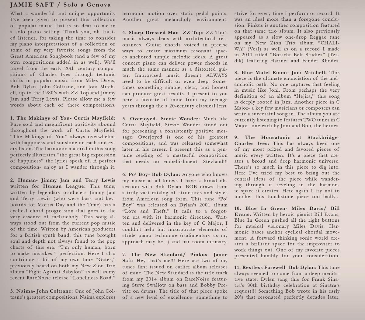 Solo A Genova | Jamie Saft