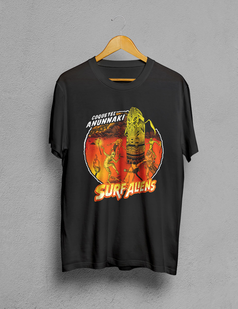 T-shirt Surf Aliens - Coquetel Anunnaki [BLACK] | Surf Aliens