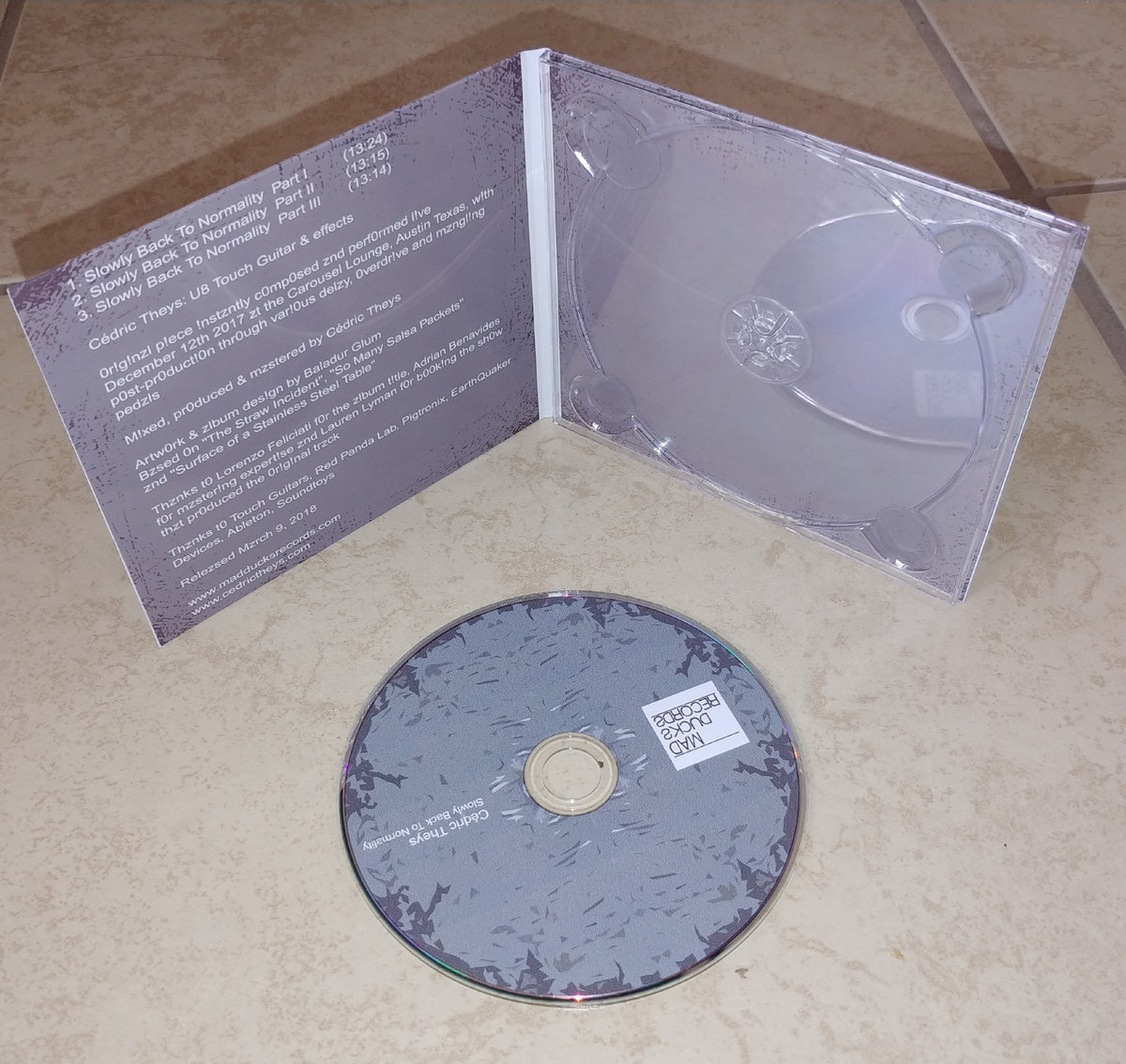 Slowly Back To Normality | Cédric Theys | Mad Ducks Records