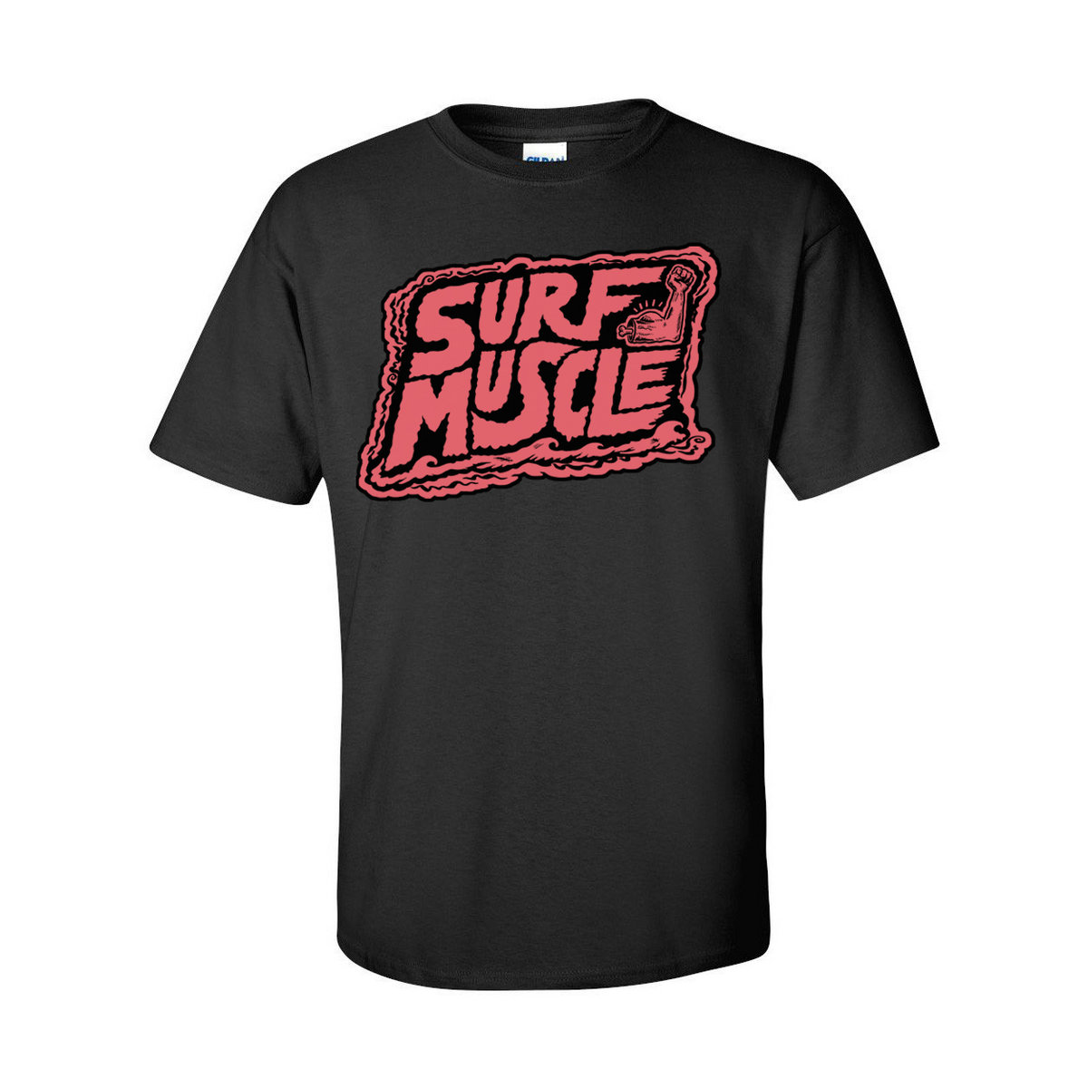 Surf Muscle Mens T shirt (coral logo) | Surf Muscle