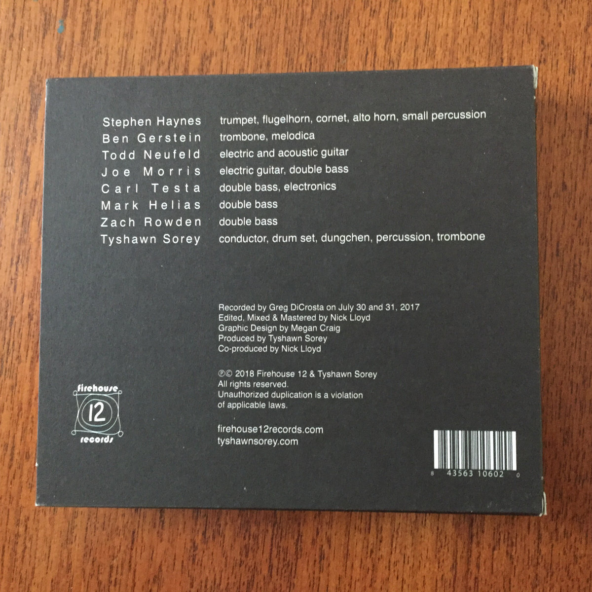 Pillars | Tyshawn Sorey | Firehouse 12 Records