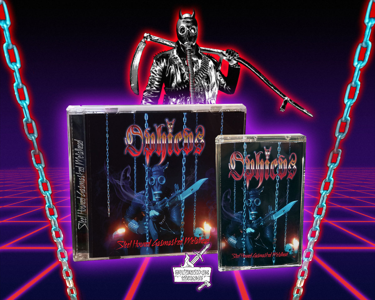Steel Horned Gasmasked Metalhead | Ophicvs | Austenitized Records