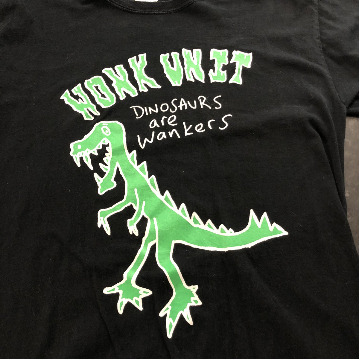 Wonk Unit - Dinosaurs are wankers T shirt | Wonk Unit