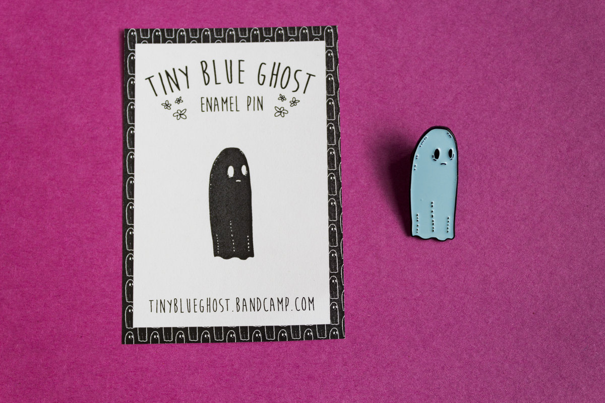 Ghost Enamel Pin | Tiny Blue Ghost