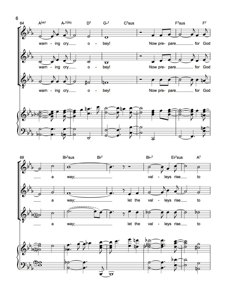 Comfort Ye (SAB)- choral/piano score and lead sheet | Deanna Witkowski